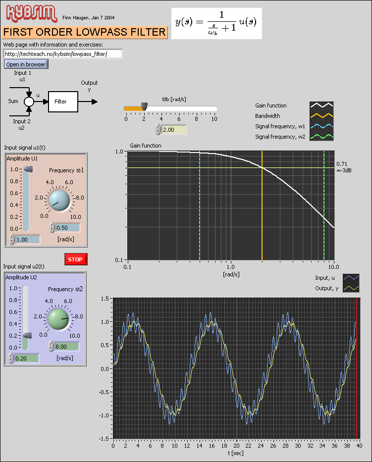 lowpass_filter_first_order.vi